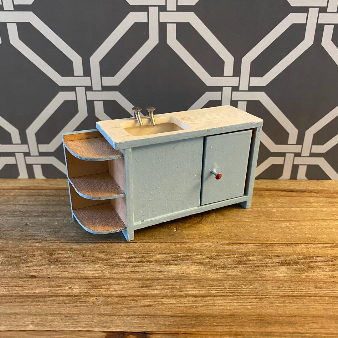 Vintage TWIGGS Kitchen Sink | 1950s 1960s Miniature Dollhouse Wood ...