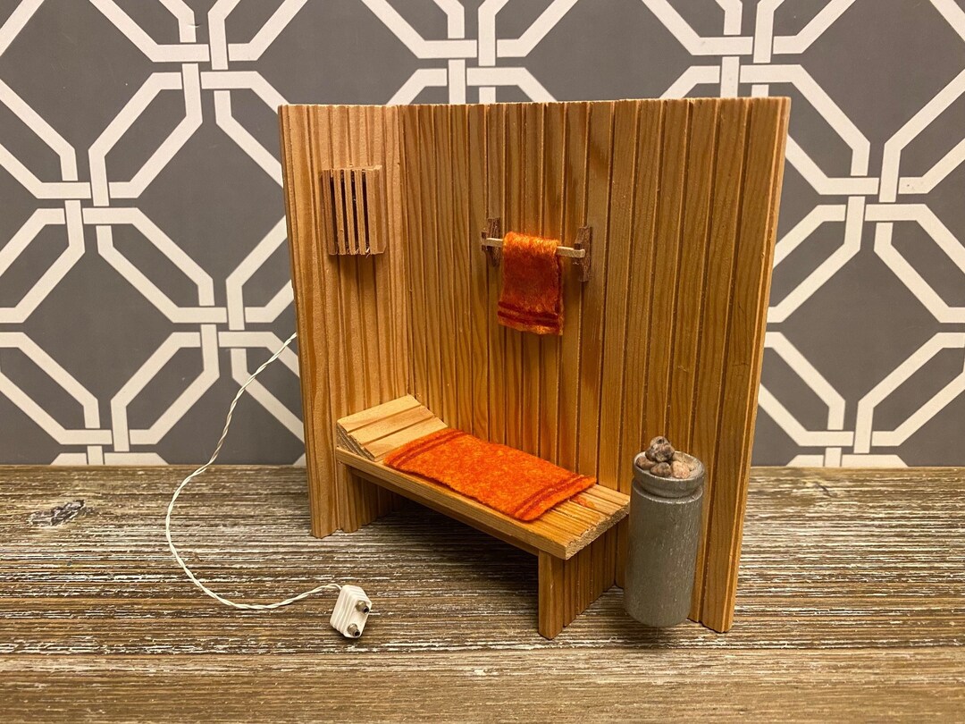 Vintage LUNDBY Sauna Room Dollhouse Miniature | HTF Rare Dolls House ...