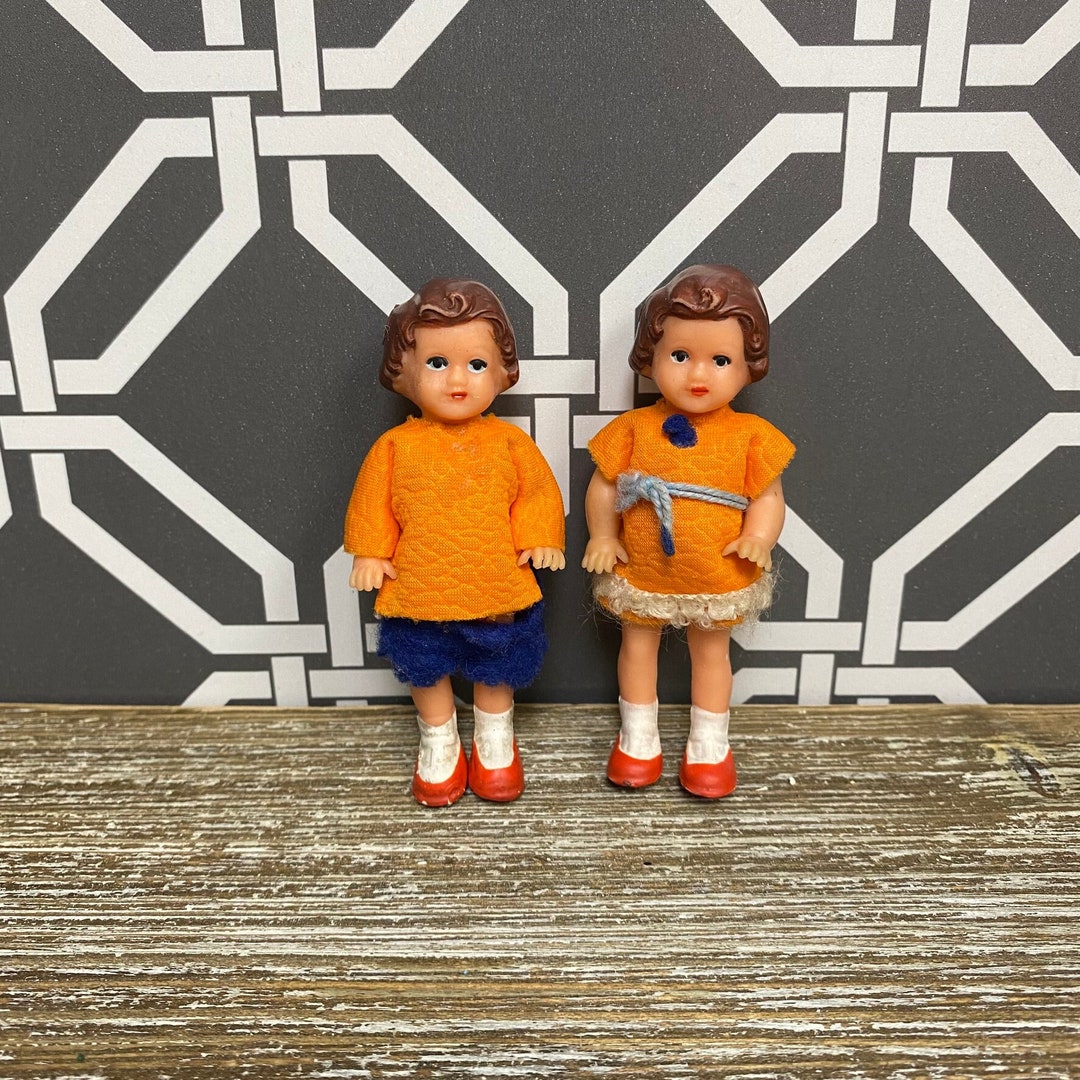 Vintage ARI Dolls Miniature Dollhouse Girl & Boy Pair 1950s German ...