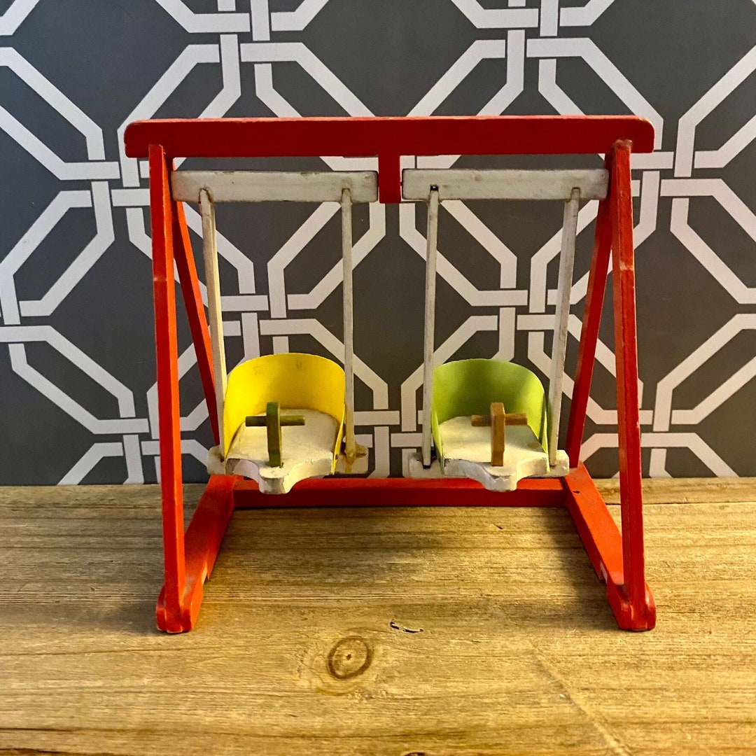 Vintage VERO Swing-set Dollhouse Miniature | German Dolls House Wooden ...