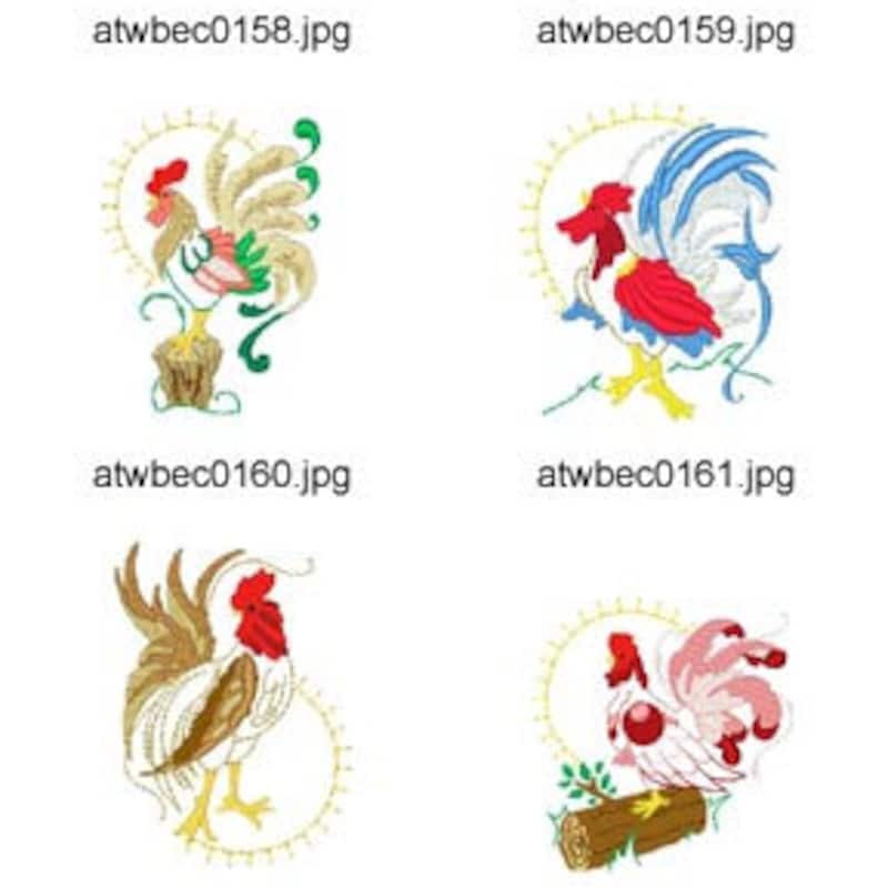 Rooster Embroidery Designs - Etsy