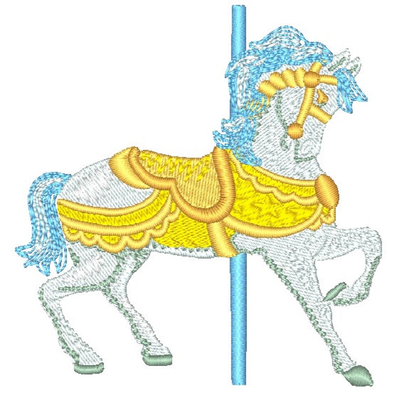 Carousel-horses. 10 Machine Embroidery Designs From ATW | Etsy