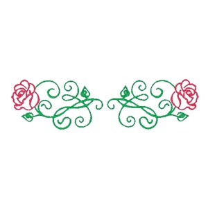 Art Deco Roses ( 10 Machine Embroidery Designs by ATW) 5X7 Hoop - Etsy
