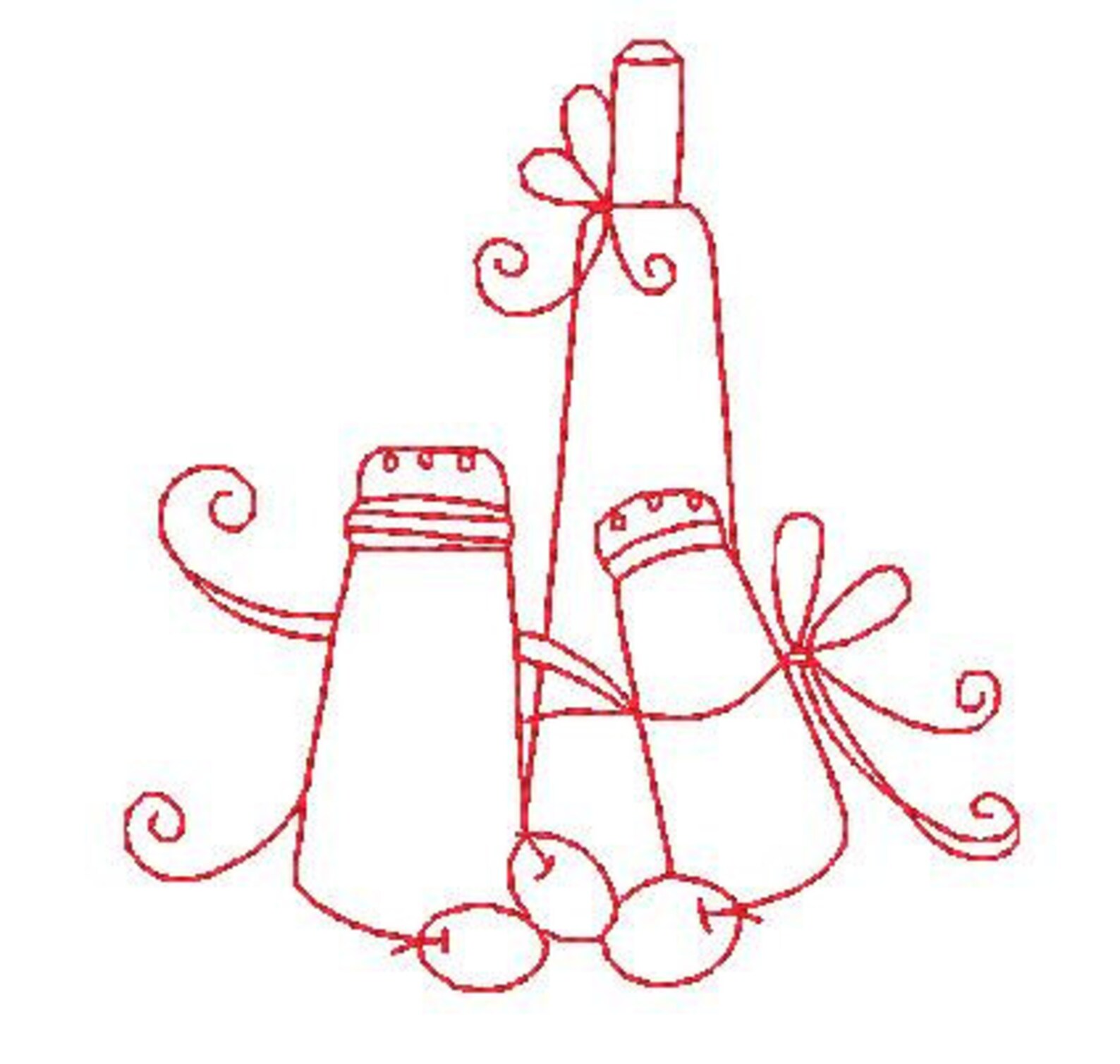 Redwork Kitchen Machine Embroidery Designs | Etsy