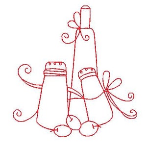 Redwork Kitchen Machine Embroidery Designs - Etsy