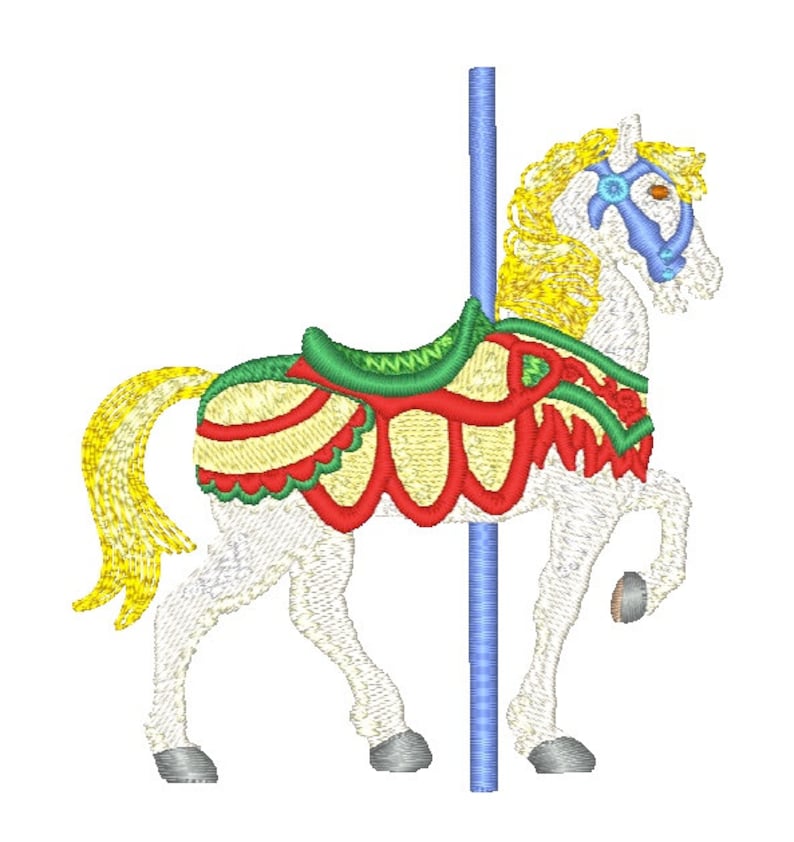 Carousel-horses. 10 Machine Embroidery Designs From ATW | Etsy