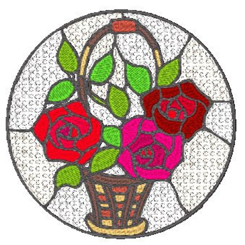 Stained Glass Machine Embroidery Designs | Etsy