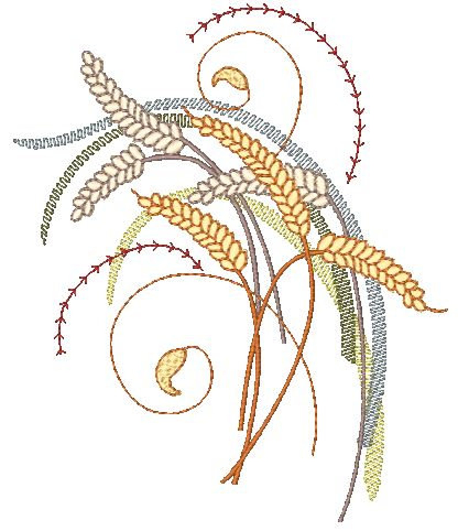 Wheat Art-5x7 Machine Embroidery Designs - Etsy