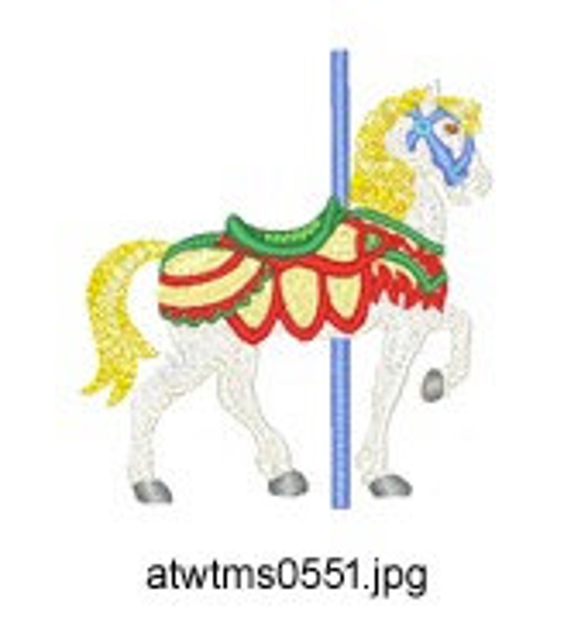 Carousel Horses 10 Machine Embroidery Design From ATW - Etsy