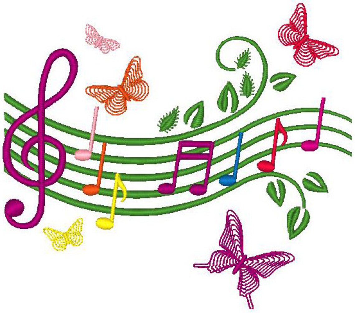 Musical Scale Machine Embroidery Designs | Etsy