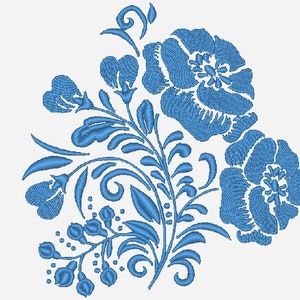 Flowers One Color Blocks 5x7 Machine Embroidery Designs - Etsy