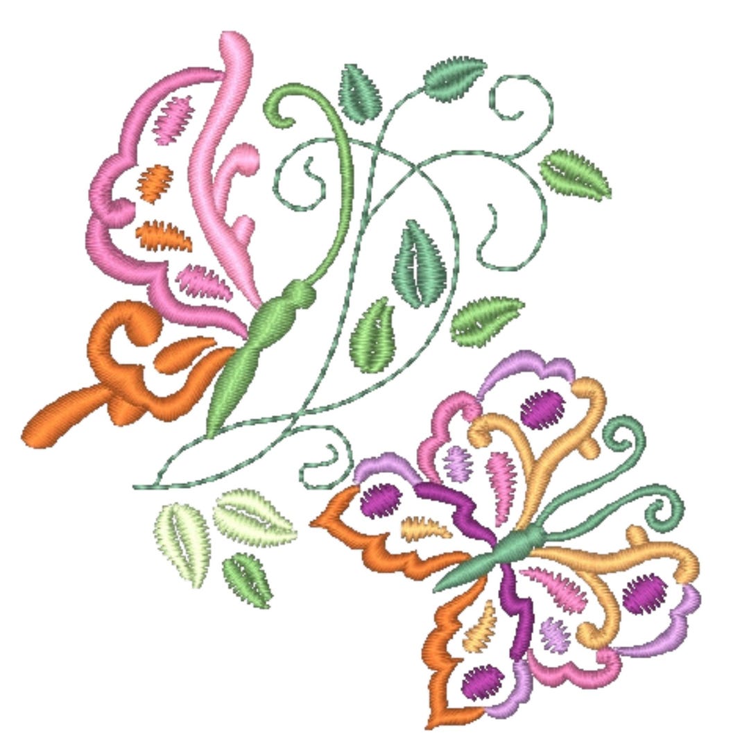 Butterfly Effects DLG (10 Machine Embroidery Designs by ATW) 4X4 Hoop ...