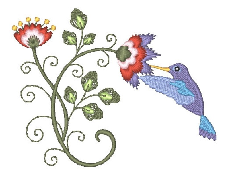 Spring Hummingbirds Machine Embroidery Designs - Etsy