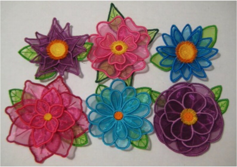 Enchanting Free-standing Appliqué Flowers Embroidery Designs - Etsy