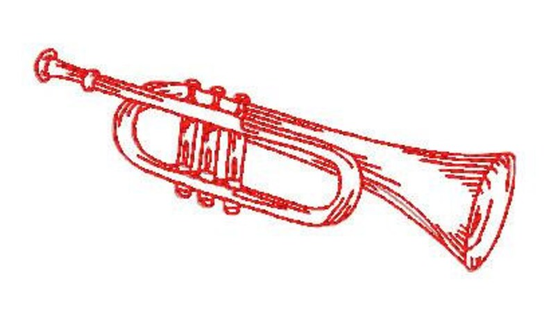 Redwork Musical Instruments 35 Machine Embroidery Designs - Etsy
