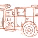 Redwork Fire Trucks [5x7] Machine Embroidery Designs - Etsy