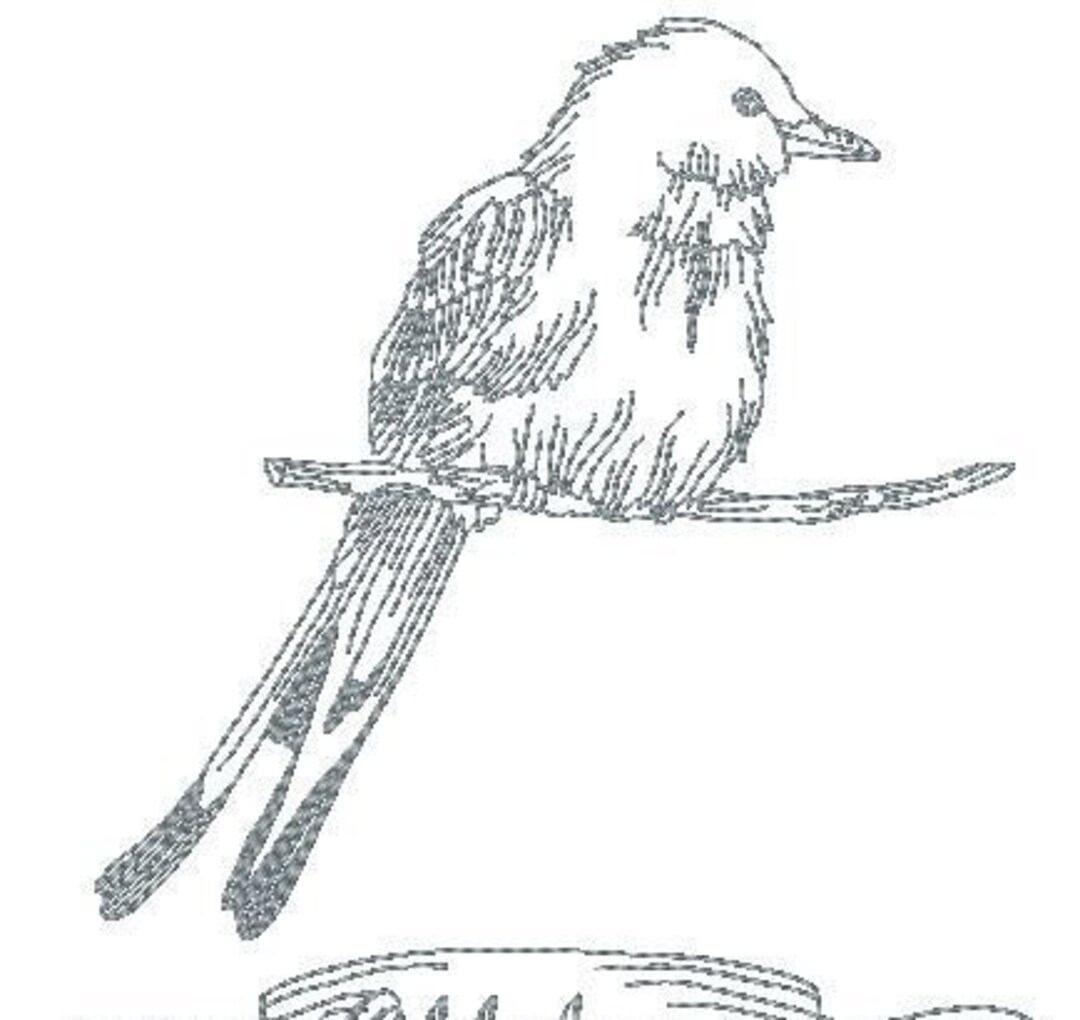 Redwork State Birds-5 5X7 Machine Embroidery Designs - Etsy