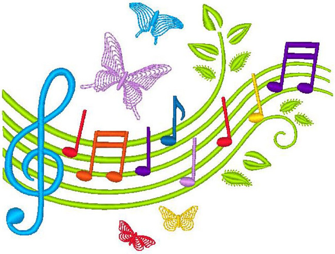 Musical Scale Machine Embroidery Designs | Etsy
