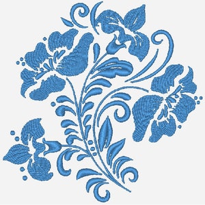 Flowers One Color Blocks 5x7 Machine Embroidery Designs - Etsy