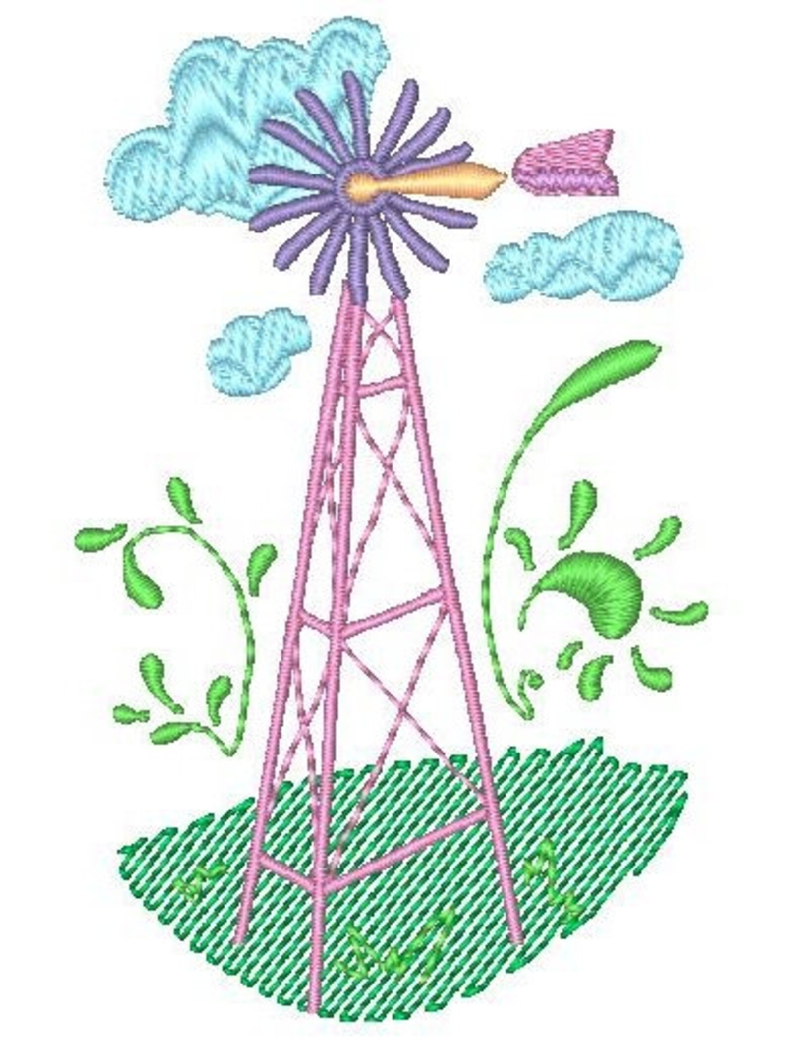 Windmills Machine Embroidery Designs - Etsy