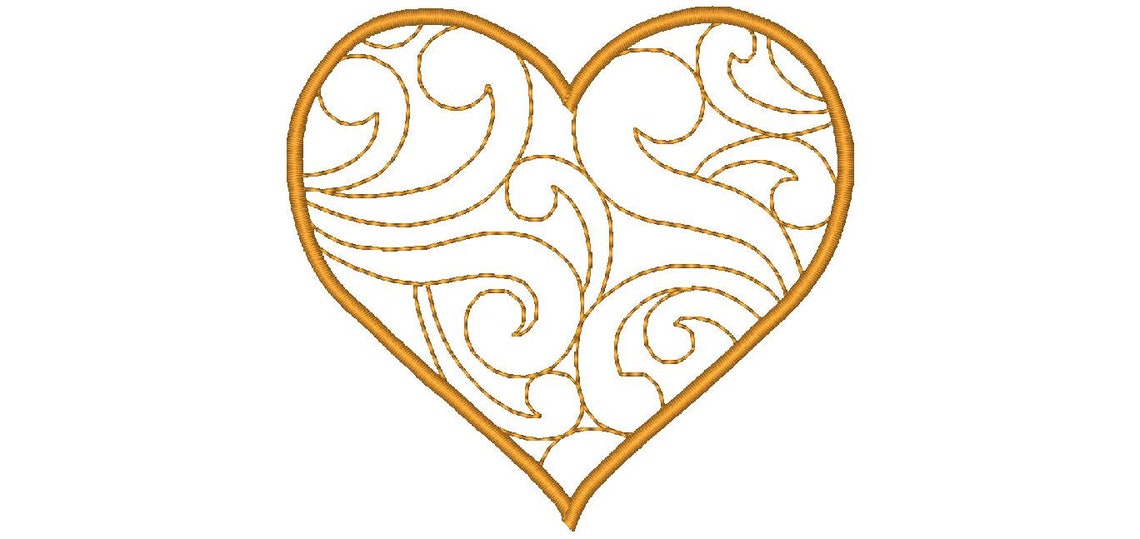 Decorated Hearts Machine Embroidery Designs - Etsy