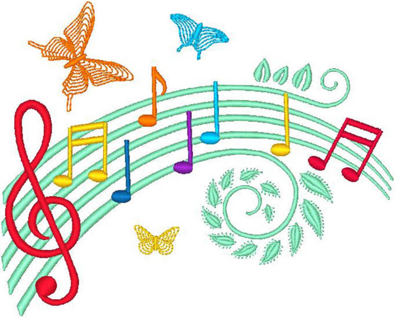Musical Scale Machine Embroidery Designs - Etsy