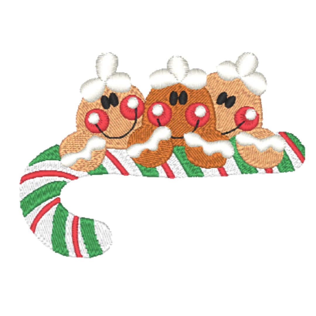 Candy Cane Gingers ( 10 Machine Embroidery Designs From ATW ) - Etsy