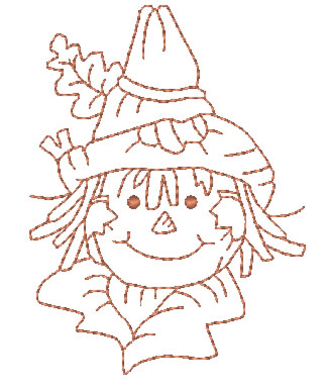 Redwork Autumn Scarecrows 20 Machine Embroidery Designs - Etsy
