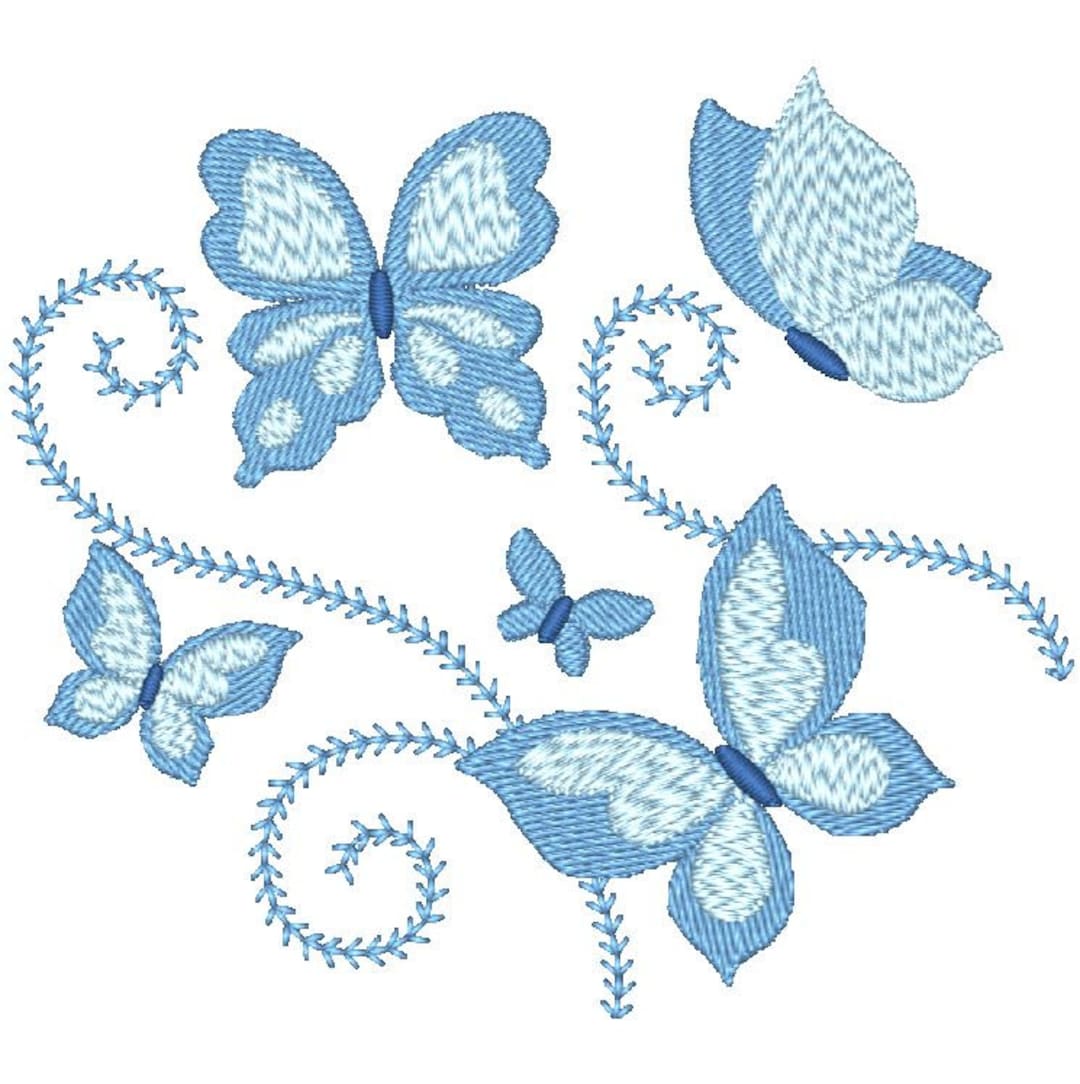 Butterflies New Style Machine Embroidery Designs - Etsy