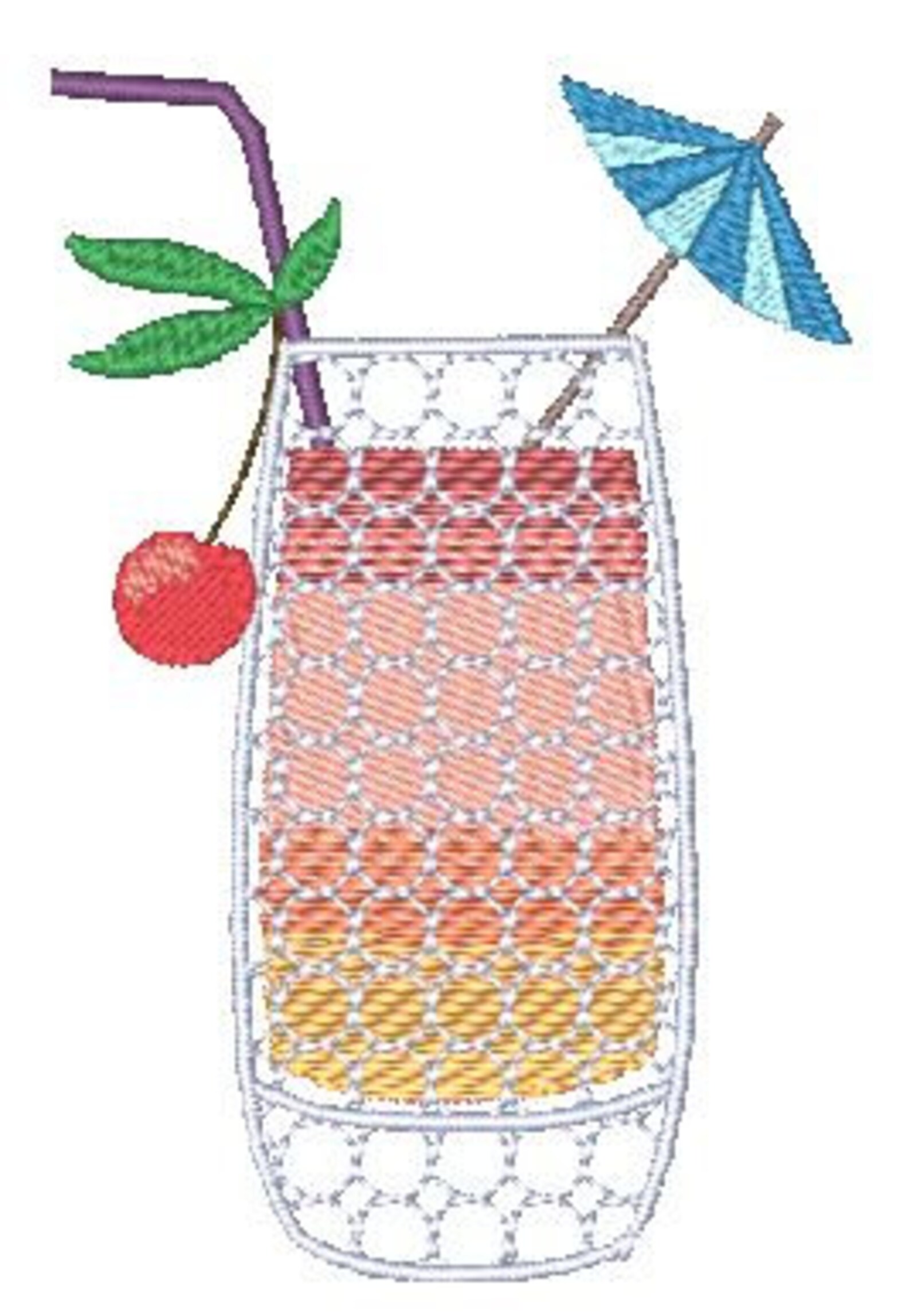 Cocktail Party Machine Embroidery Designs - Etsy