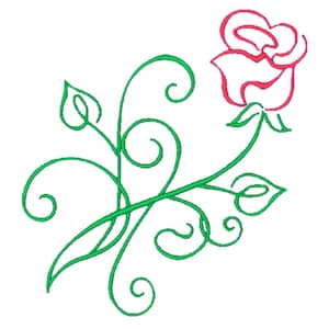 Art Deco Roses ( 10 Machine Embroidery Designs by ATW) 5X7 Hoop - Etsy