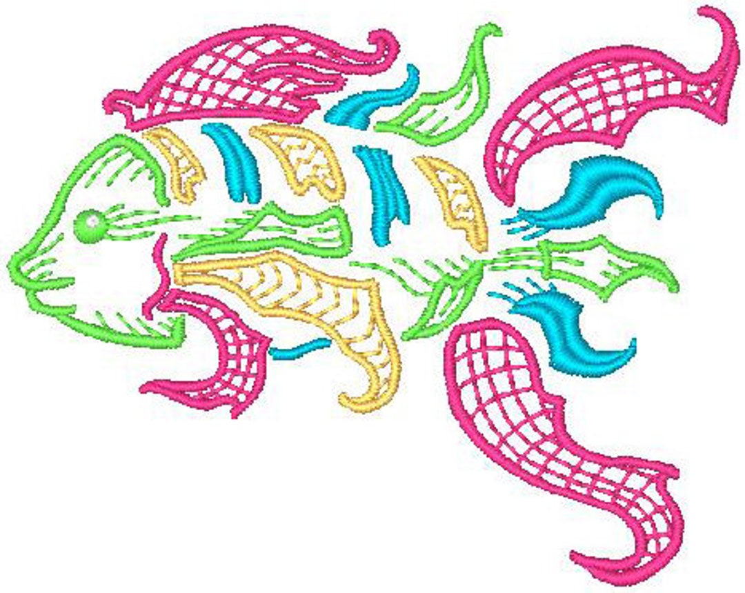 Tropical Fish Special Machine Embroidery Designs - Etsy