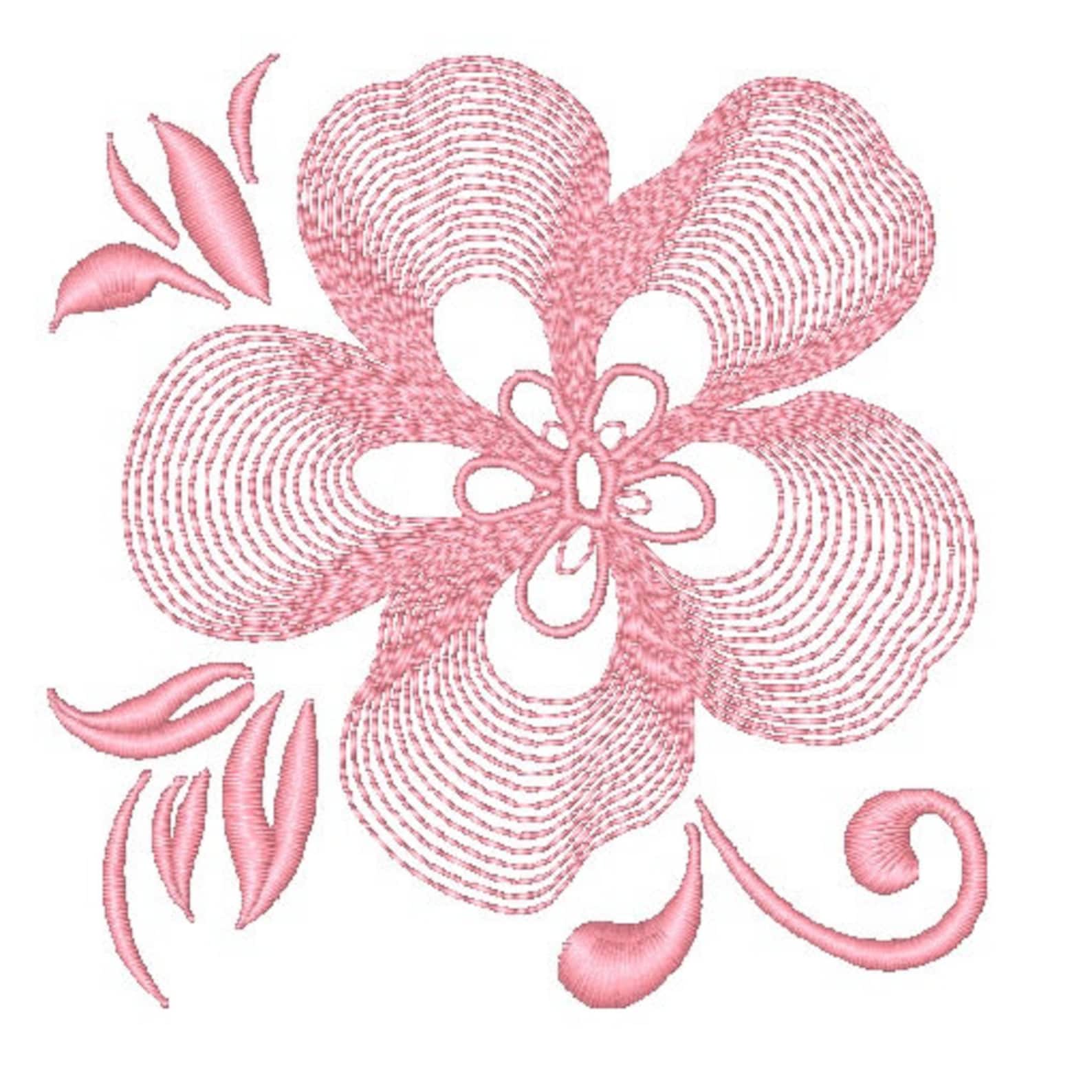 Rippled Flowers Machine Embroidery Designs - Etsy