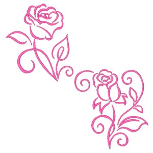 Art Deco Roses ( 10 Machine Embroidery Designs by ATW) 4X4 Hoop - Etsy