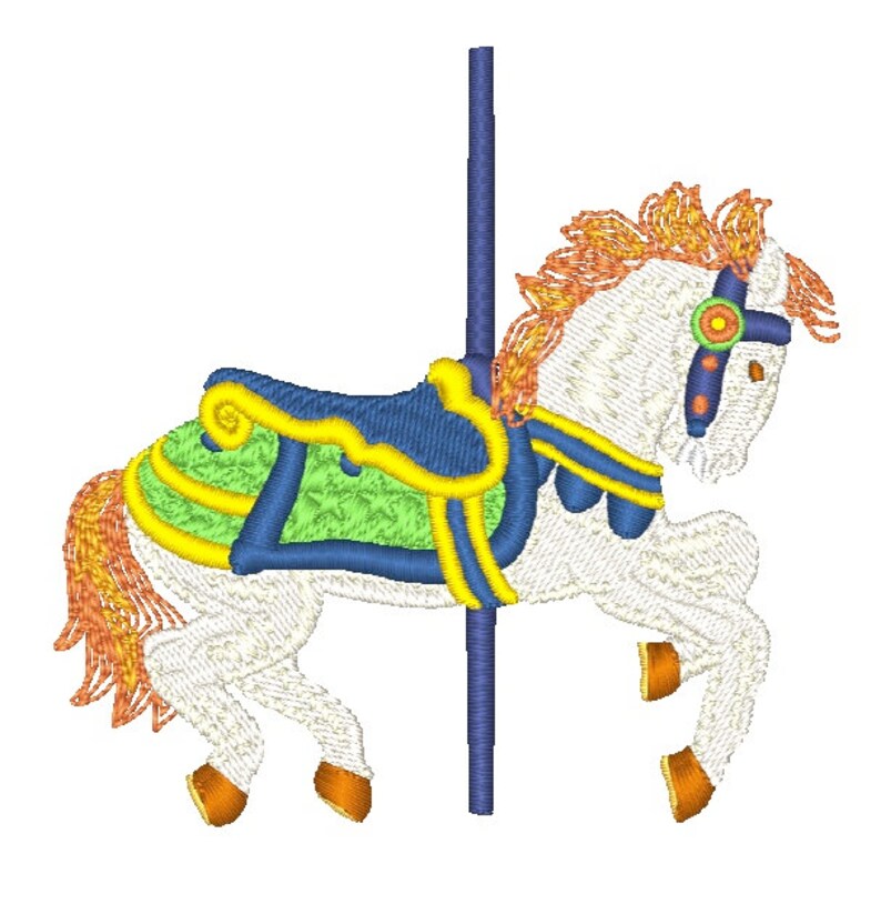 Carousel-horses. 10 Machine Embroidery Designs From ATW | Etsy