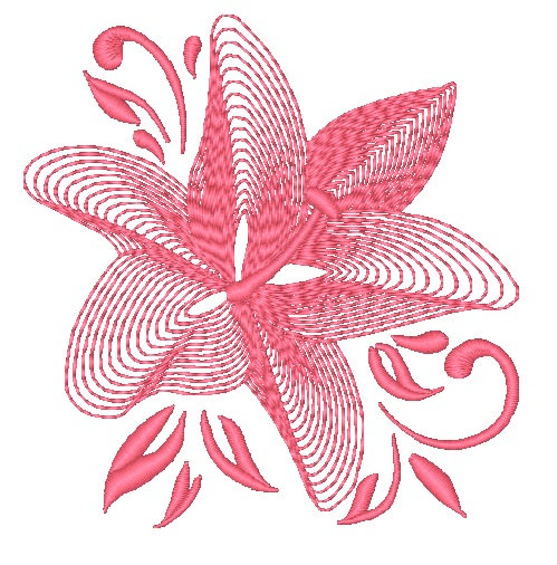 Rippled Flowers Machine Embroidery Designs - Etsy