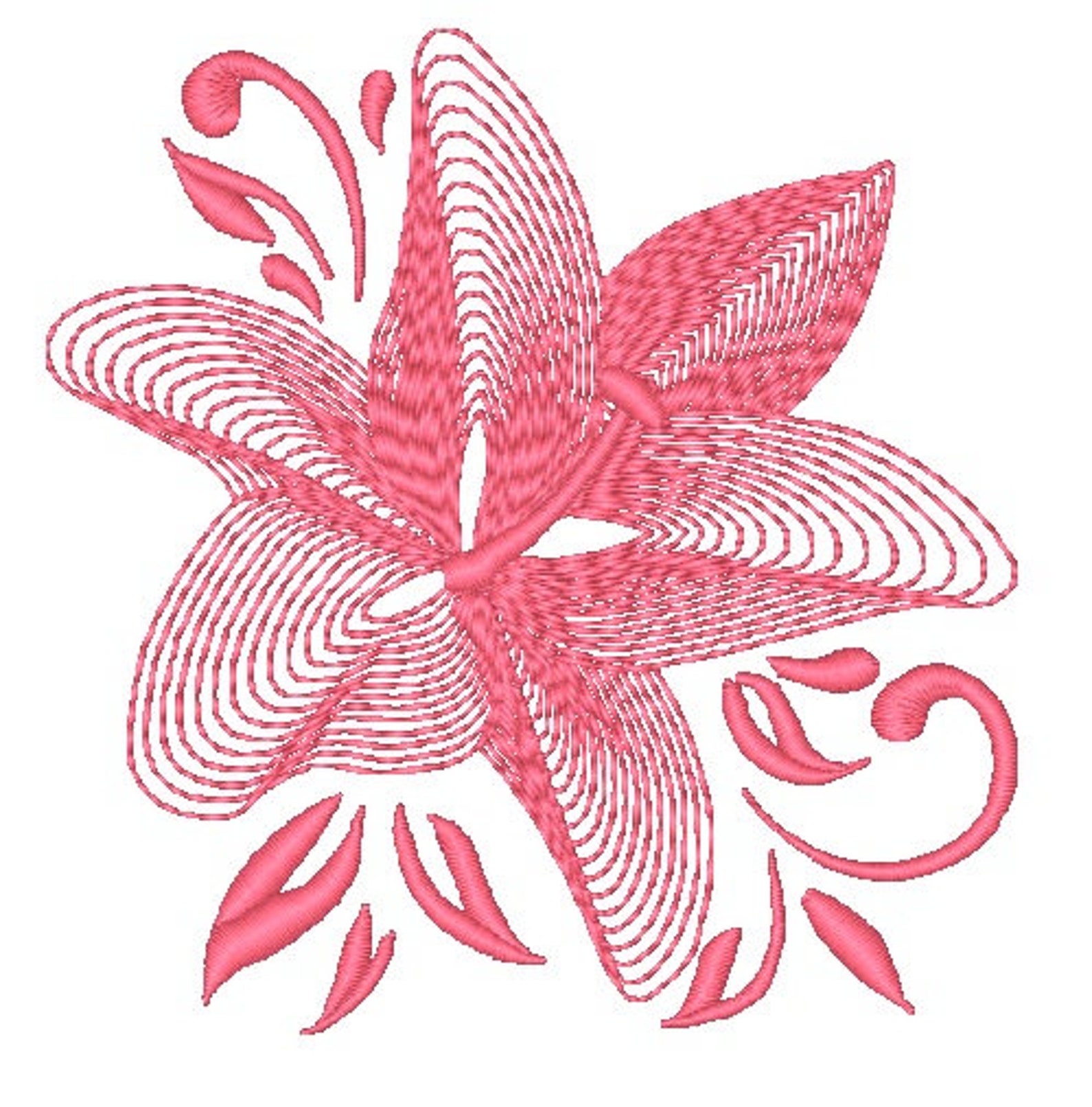 Rippled Flowers Machine Embroidery Designs - Etsy