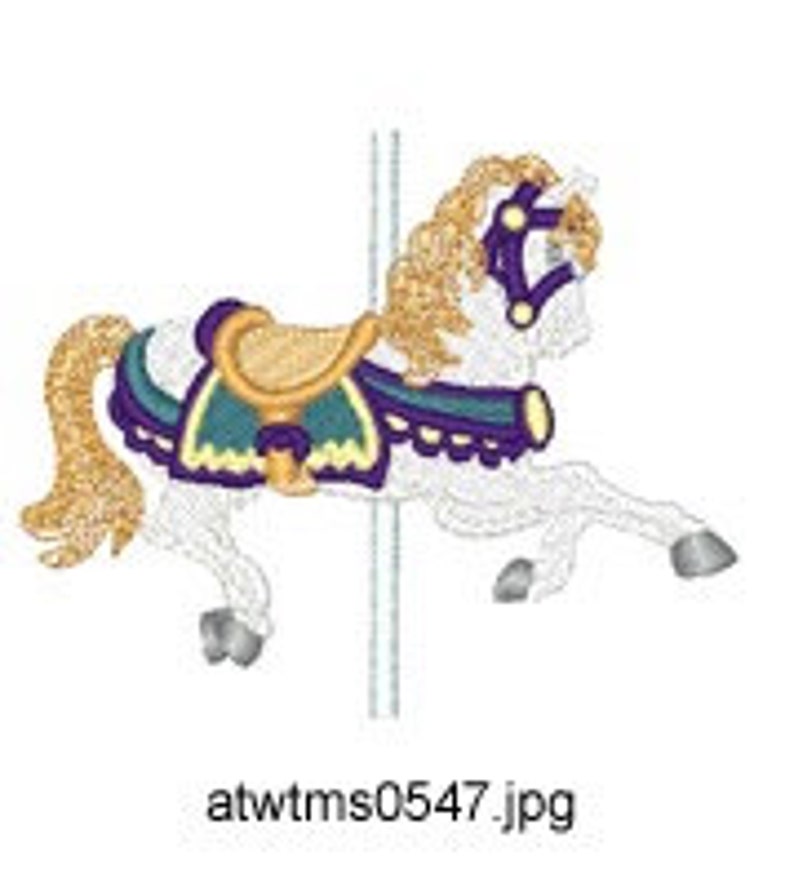 Carousel Horses 10 Machine Embroidery Design From ATW - Etsy