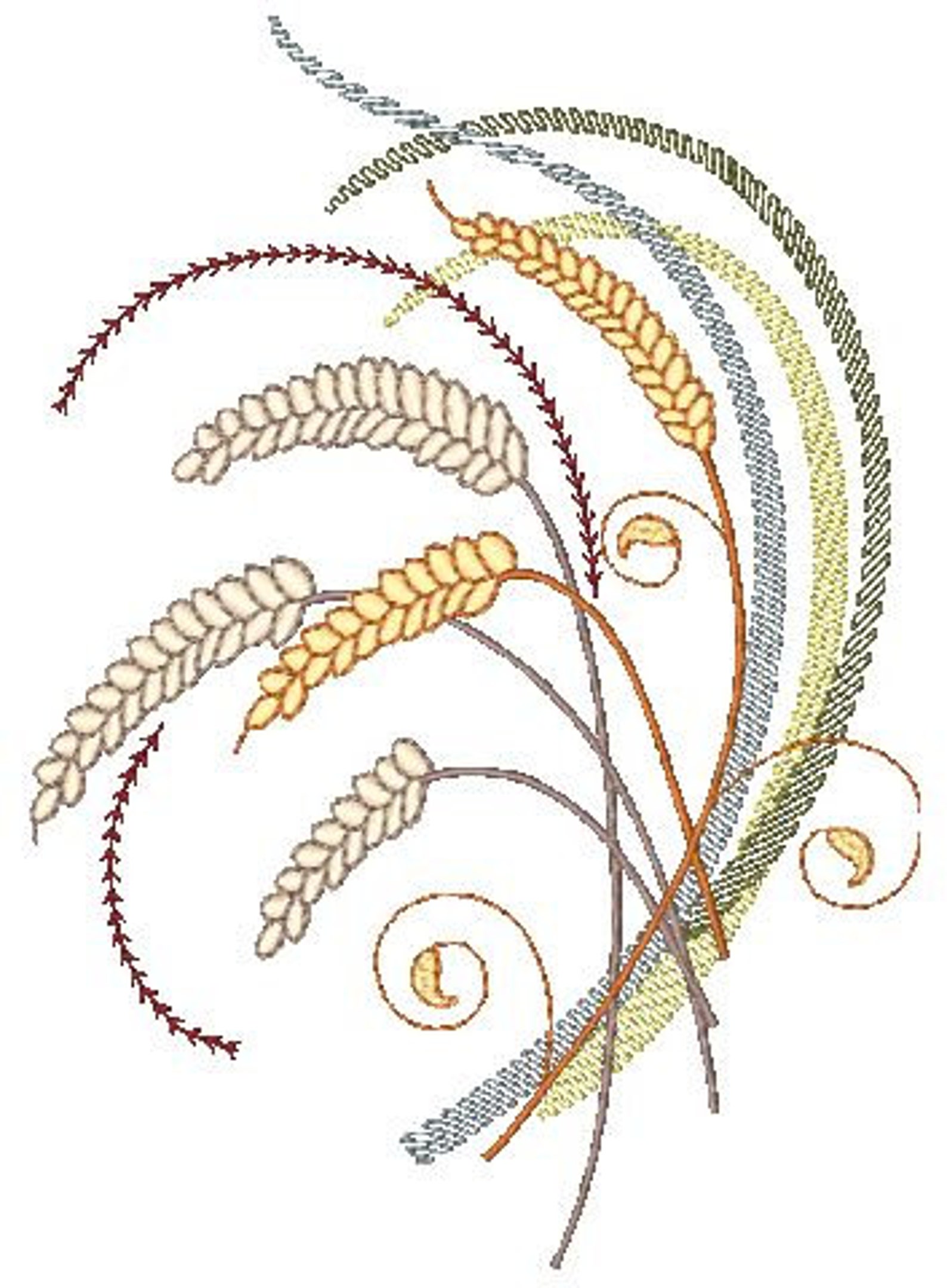 Wheat Art-5x7 Machine Embroidery Designs - Etsy
