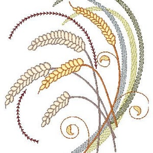 Wheat Art-5x7 Machine Embroidery Designs - Etsy