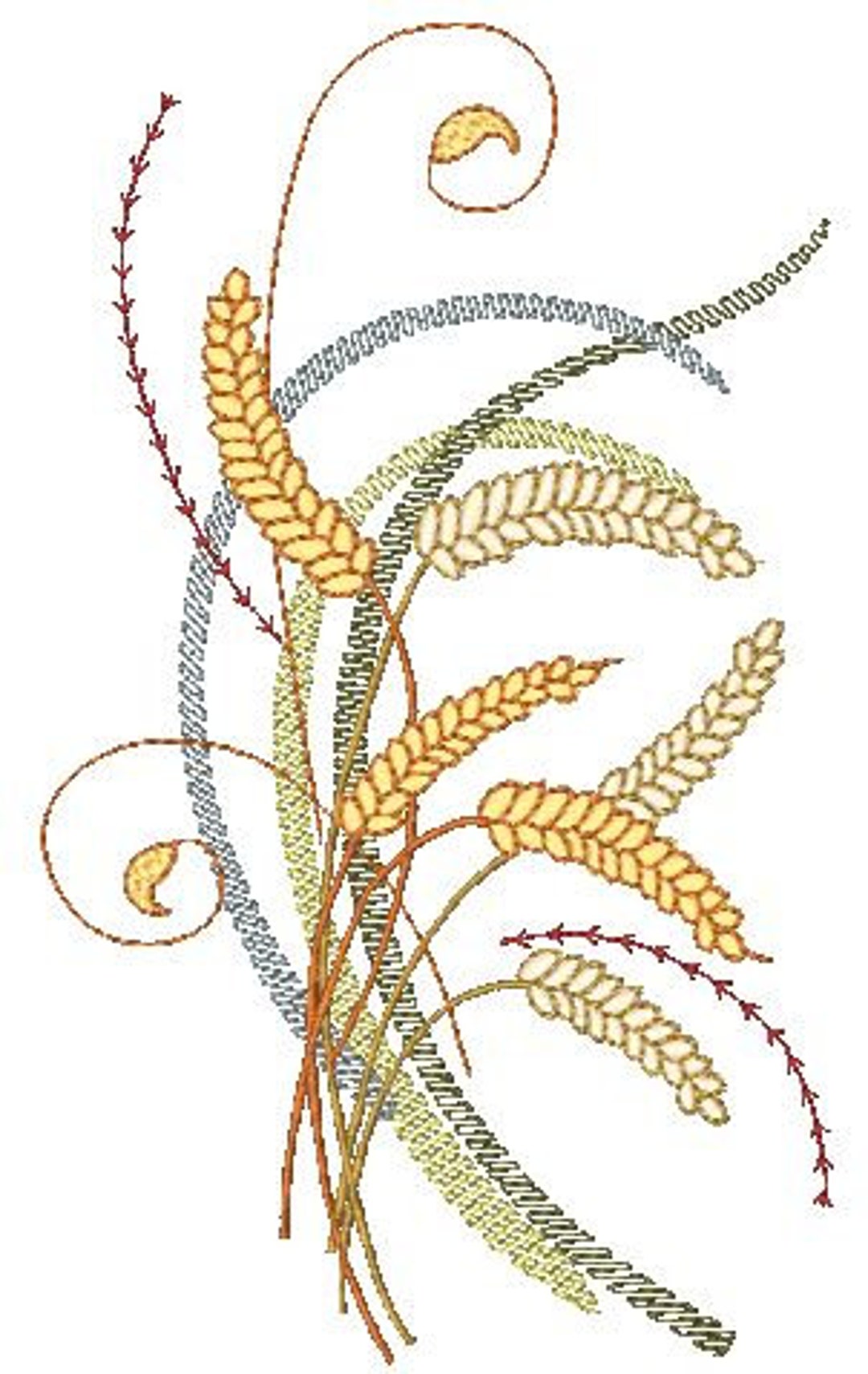 Wheat Art-5x7 Machine Embroidery Designs - Etsy