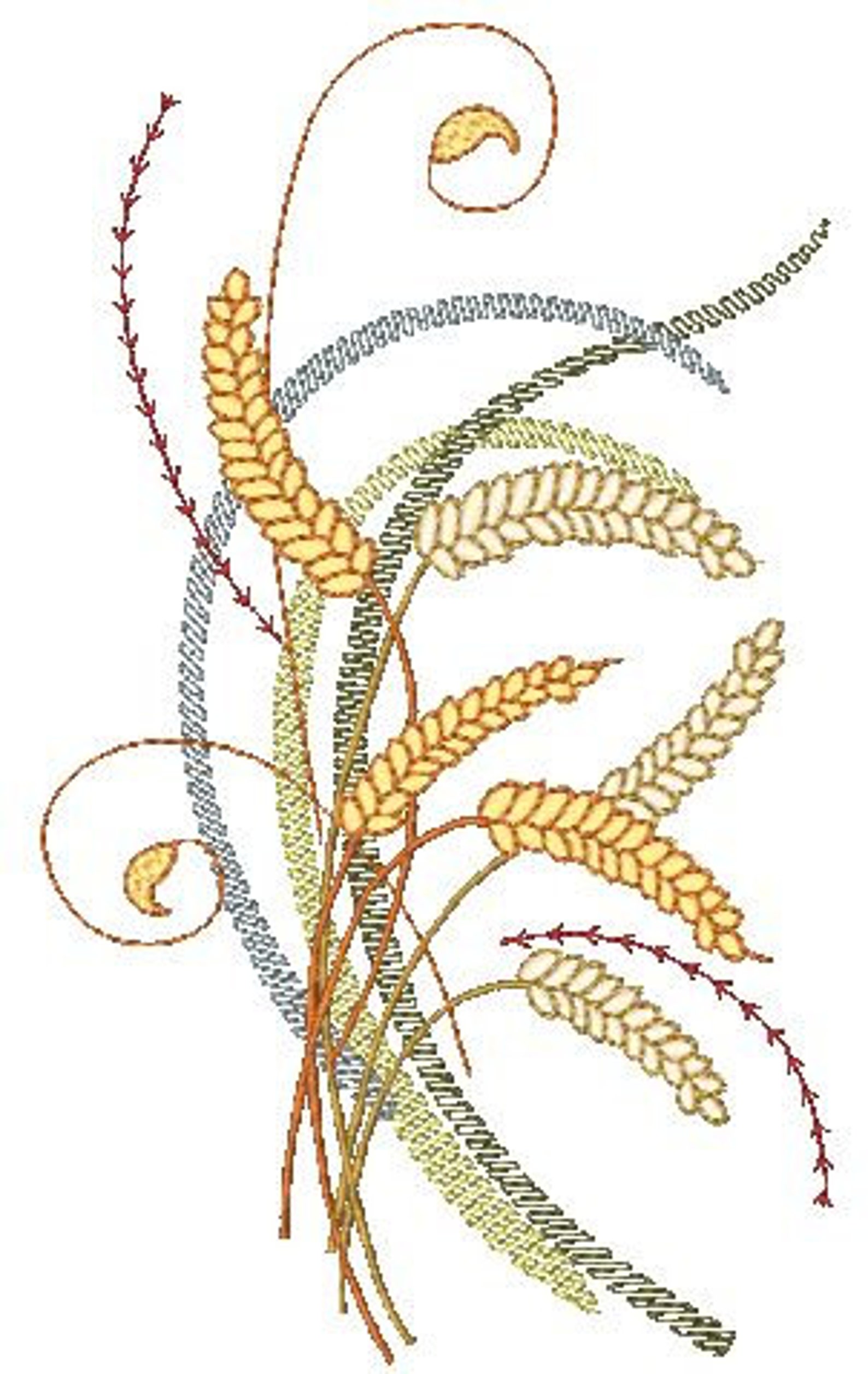 Wheat Art-5x7 Machine Embroidery Designs - Etsy