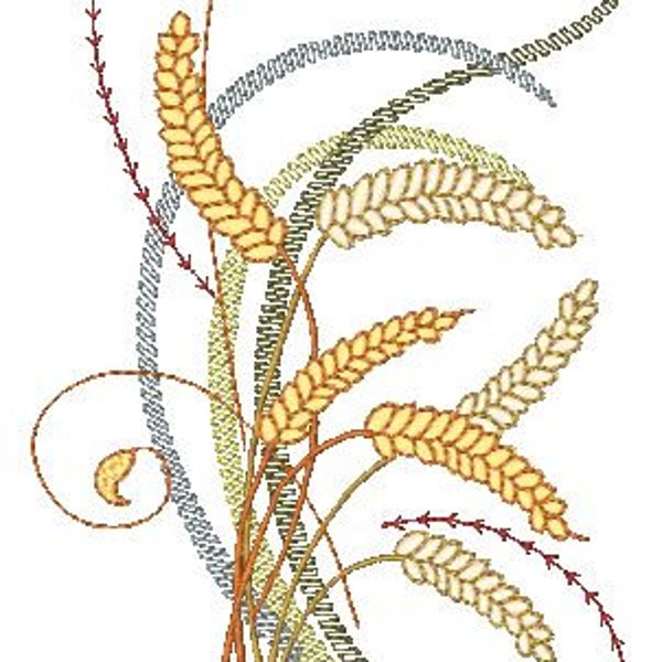 Wheat Embroidery - Etsy