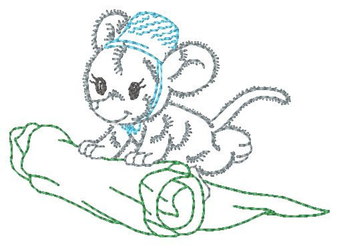 Fluffy Sewing Mice Helper Multiline Machine Embroidery Designs - Etsy