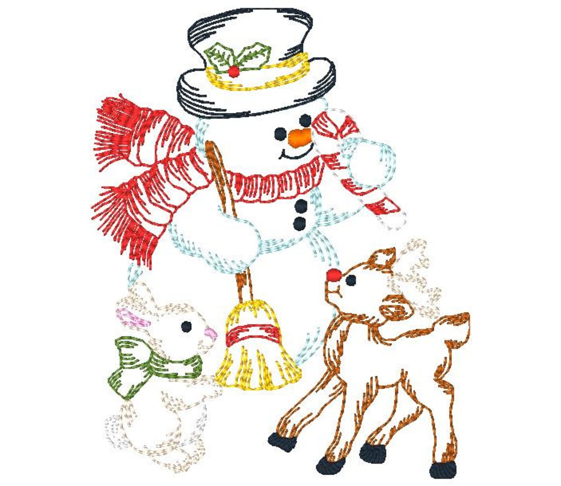 Christmas Colorline Machine Embroidery Designs - Etsy