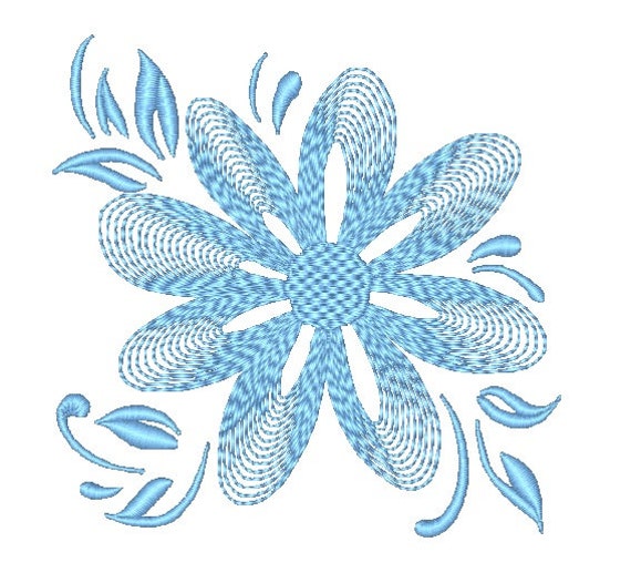 Rippled Flowers Machine Embroidery Designs - Etsy