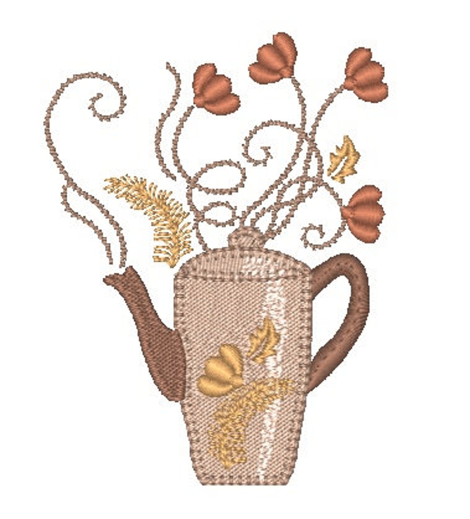 Coffee or Tea Machine Embroidery Designs - Etsy