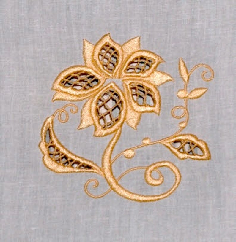 Floral Cutwork Machine Embroidery Designs | Etsy