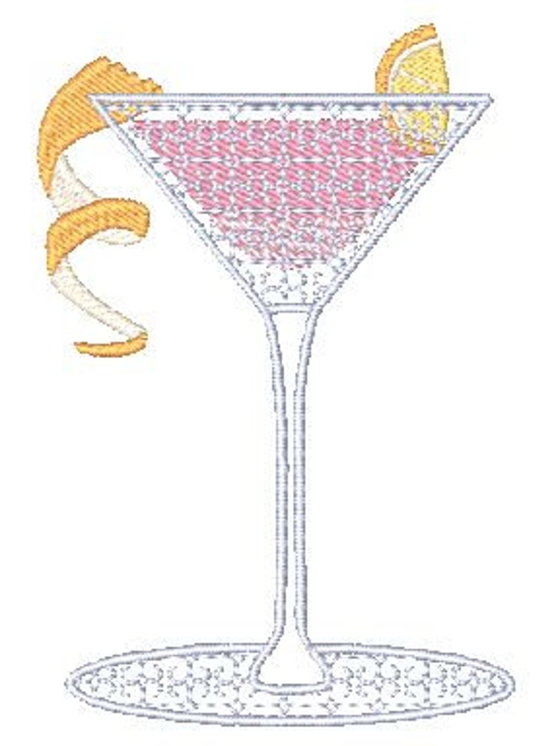 Cocktail Party Machine Embroidery Designs - Etsy