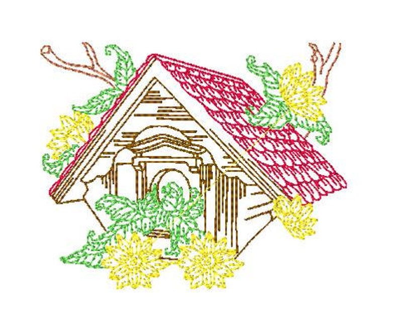 Multiline Birdhouses 16 Machine Embroidery Designs by ATW 4X4 and 5X7 ...